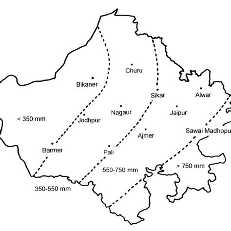 Mean Annual Rainfall In Rajasthan Download Scientific Diagram