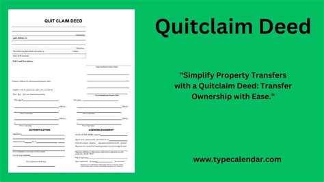 Free Printable Quitclaim Deed Templates [pdf Word] Example Filled Out