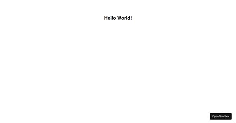 hello world codesandbox