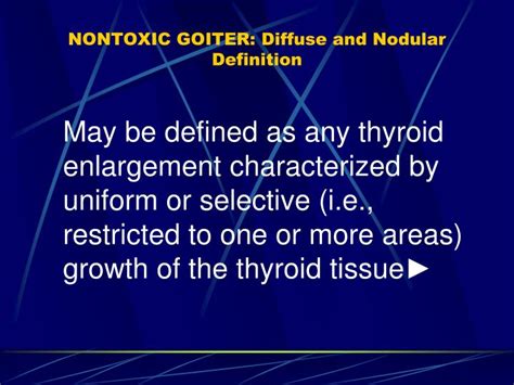 Ppt Simple Nontoxic Goiter Diffuse And Multinodular Powerpoint