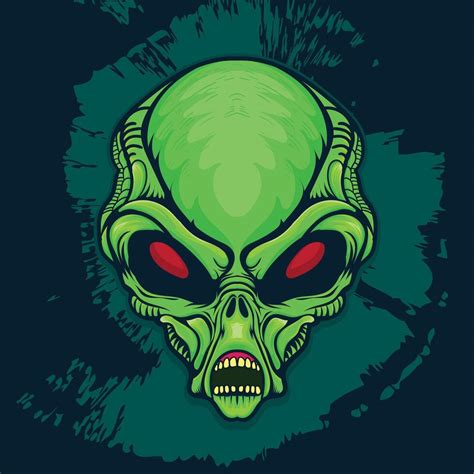Alien Skull Head Illustration 45325519 Vector Art At Vecteezy