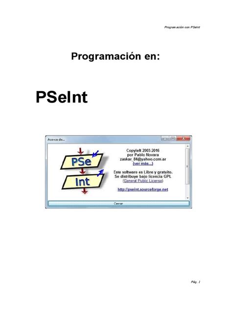 manual pseint completo pdf lenguaje de programación programación