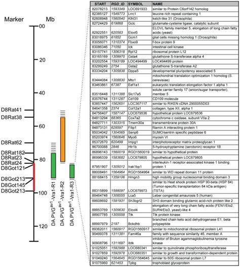 The 45 Protein Coding Genes Located In The Shared Congenic Fragments Of