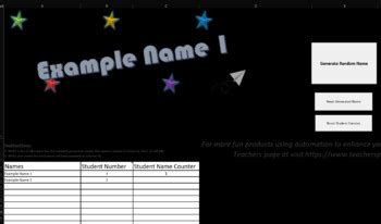 Random Name Generator Compatible With Microsoft Excel Macro Enabled V