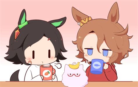 Safebooru 2girls Ahoge Animal Ears Banana Biwa Hayahide