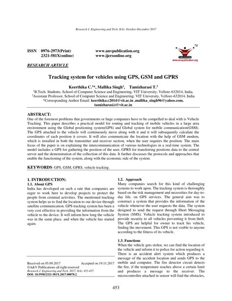 Pdf Tracking System For Vehicles Using Gps Gsm And Gprs