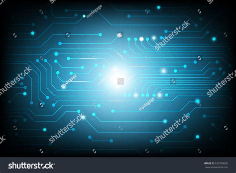 Vector Circuit Board Pattern Background Technology Stock Vector