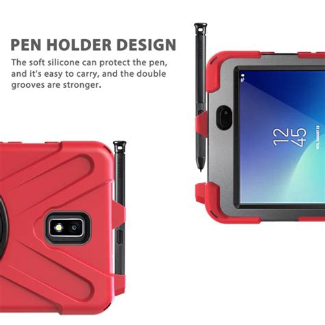 Samsung Galaxy Tab Active 3 Case Heavy Duty Shockproof Case Red