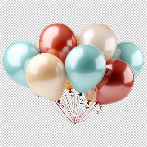 Premium Psd Birthday Balloons Isolated White Background