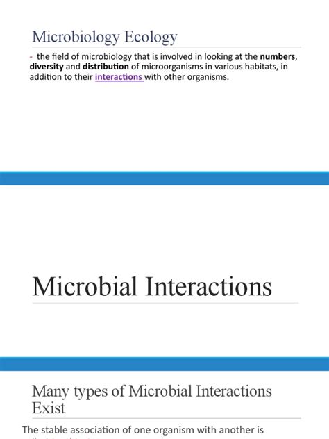 Lec 4 Microbial Interactions Pt 1 Pdf Symbiosis Microorganism