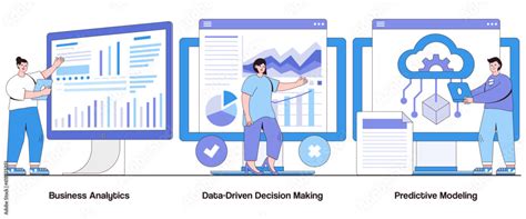 Business Analytics Data Driven Decision Making Predictive Modeling Concept With Character