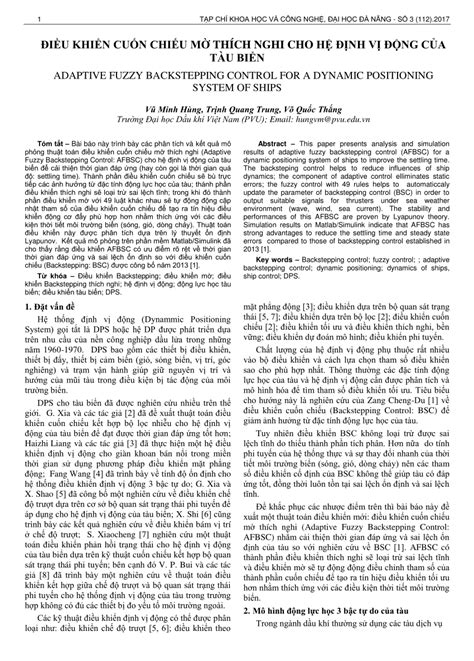 Pdf Adaptive Fuzzy Backstepping Control For A Dynamic Positioning System Of Ships