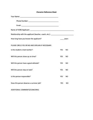 Professional Reference Page Sheet Templates ᐅ TemplateLab