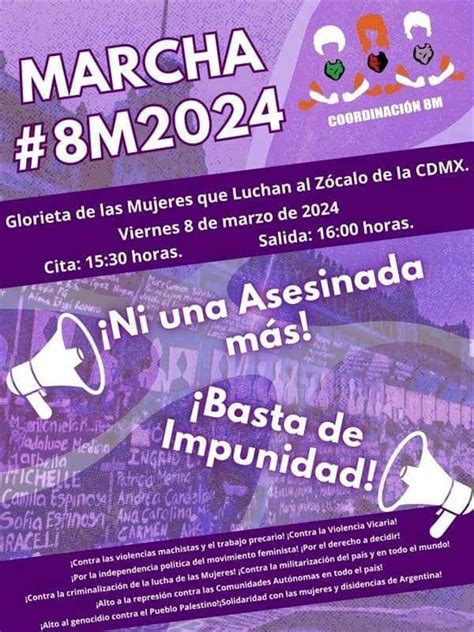 Marcha 8m 2024 En Cdmx Rutas Horarios Y Más Detalles Tus Buenas