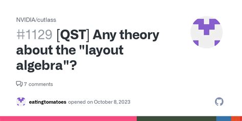 Qst Any Theory About The Layout Algebra · Issue 1129 · Nvidiacutlass · Github