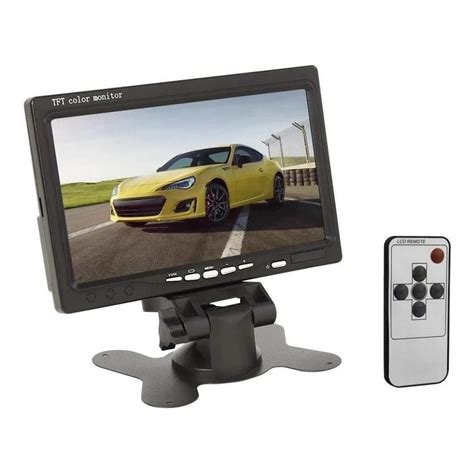Tela Monitor Veicular Lcd 7 Polegadas Digital Com Controle Para Multimida Dvd E Camera De Ré