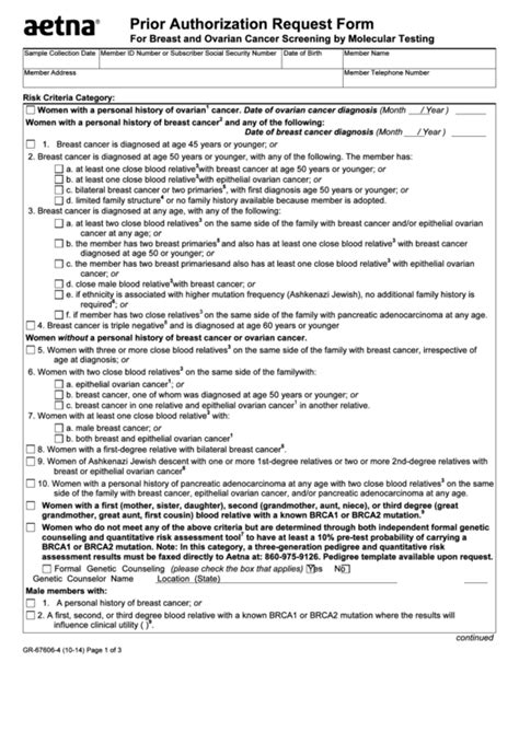 Top 6 Aetna Prior Authorization Form Templates Free To Download In Pdf Format