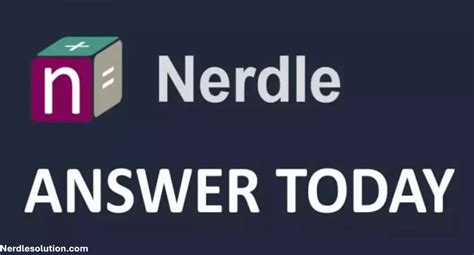 Nerdle Answer Today Hints And Solution November 01 2025