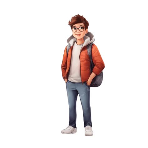 Boy With Backpack Isolated On A White Background Boy With Backpack