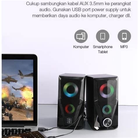 Jual Speaker Aktif Robot Rs Speaker Portable For Pc Laptop Smartphone Shopee Indonesia