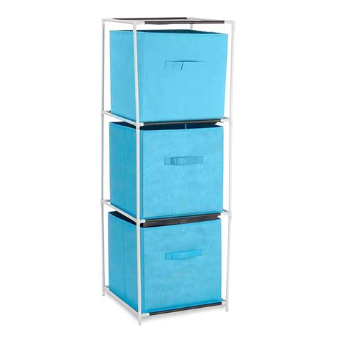 Etagère 3 Tiroirs Tnt Bleu Collection Kipit Leroy Merlin