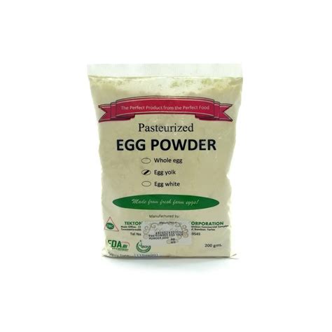 Pasteurized Egg Yolk Powder 200g Tekton C Kitchen Convenience