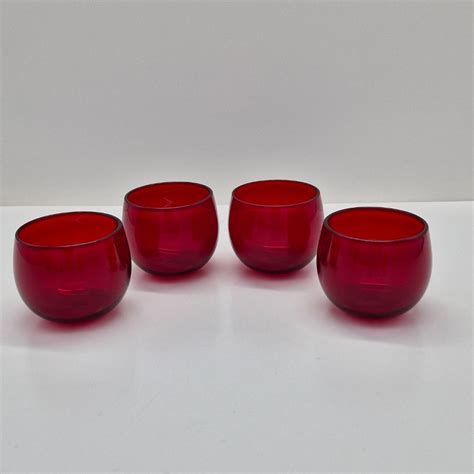 Saara Hopea Marja Lasi 4 Kpl Punainen Ekoaarrekauppa