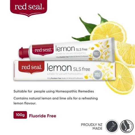 Red Seal Lemon Toothpaste 100g Flouride Free Natrue Certified Shopee Philippines