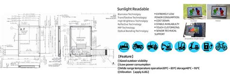 Com27h2p64utc Ortustech 2 7 Inch Tft Lcd Display 240x320 Transflective Lcd Panel For Handheld