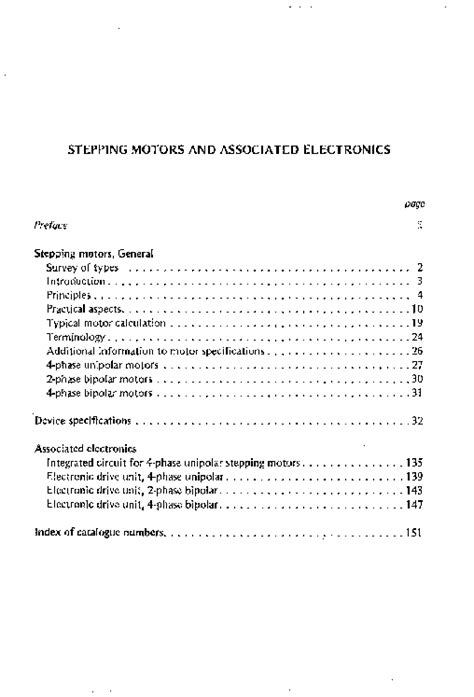 Philips Stepping Motors And Associated Electronics 1986 Service Manual