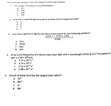 solved two points per question only one answer is correct