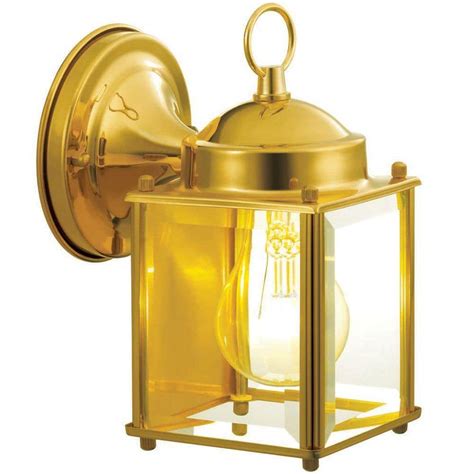 Hampton Bay 77 In 1 Light Polished Brass Outdoor Wall Lantern Sconce