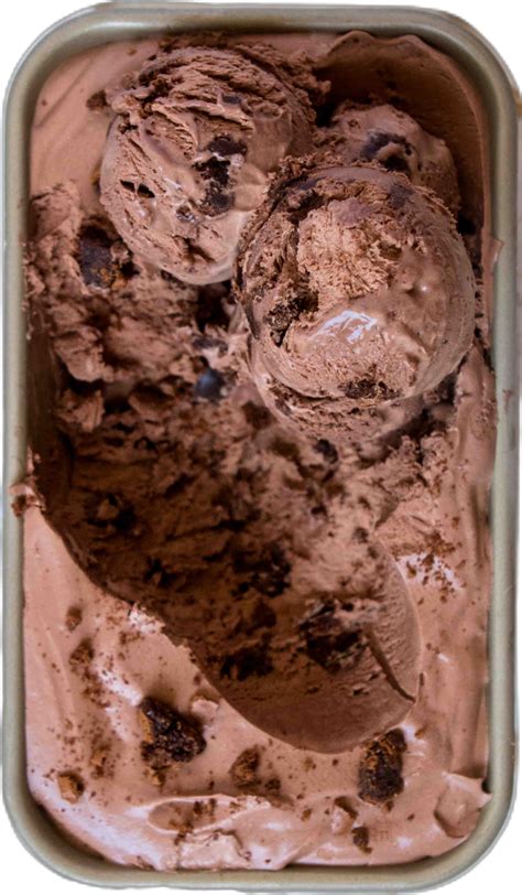 Chocolate No Churn Ice Cream With Brownies Recipe Chocolate Ice
