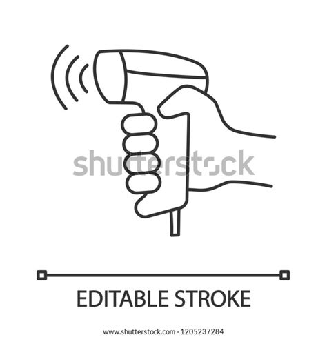 Wireless Barcode Scanning Linear Icon Wifi Stock Vector Royalty Free 1205237284