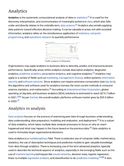 Analytics Wikipedia Pdf Analytics Data Analysis