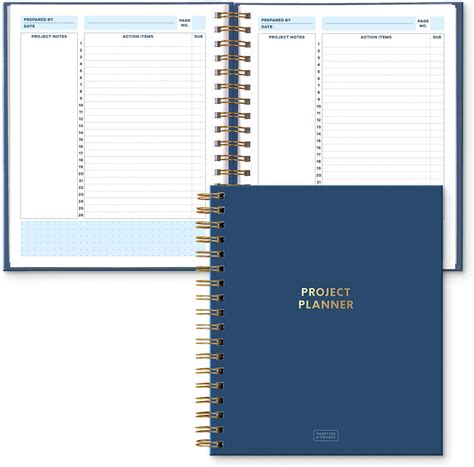 Sando Project Management Planner Work Organizer Notebook Project