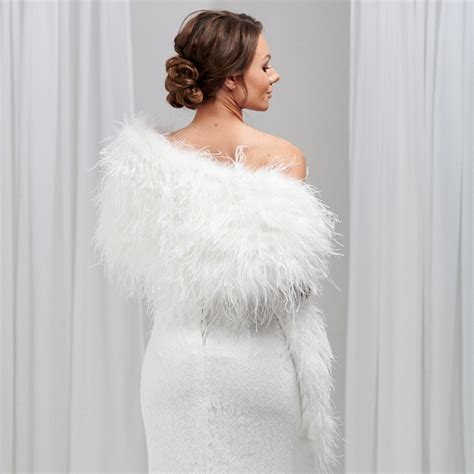 Elegant Marabou Feather Wedding Dress Luxury Grace And Timeless Style