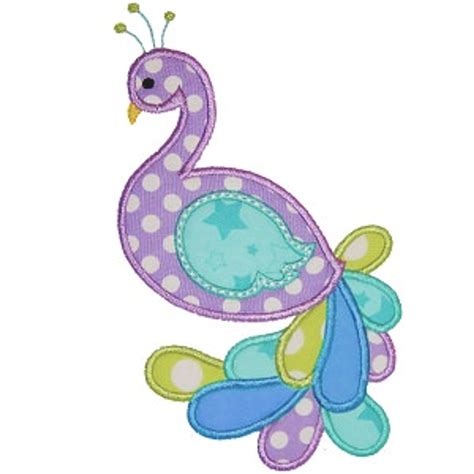 Peacock Applique Embroidery Machine Design