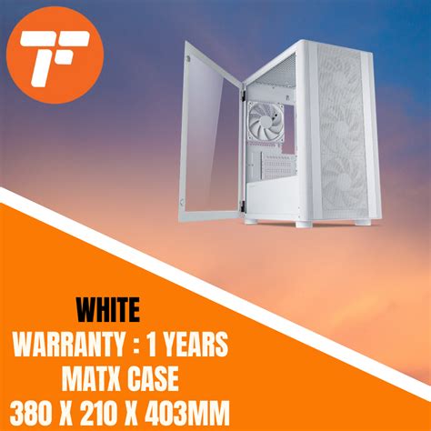 Flexi Tech Tecware Flatline Tg Matx Case Pc Desktop Casing Black