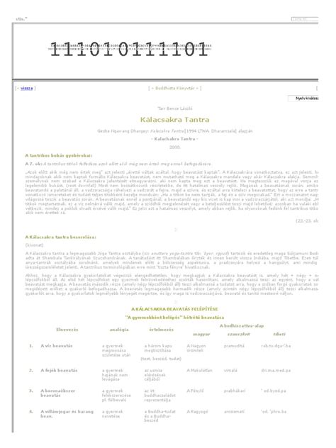 Buddhizmus Kálacsakra Tantra Kalachakra Tantra Pdf
