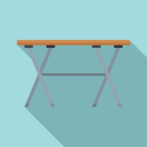 Premium Vector Folding Long Table Icon Flat Illustration Of Folding