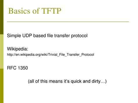 Working With TFTP Ppt Download