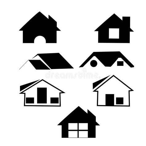 Houes Vector Bundles Icon Silhouttee Stock Vector Illustration Of
