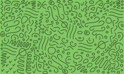 Premium Vector A Green Background With A Doodle Pattern Of Lines