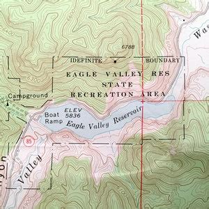 Antique Eagle Valley Reservoir Nevada 1972 Us Geological Survey