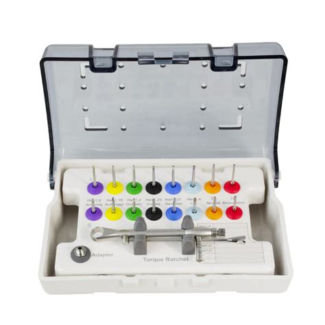 Universal Prosthetic Kit With 16 Drivers Autoclavable Torque Wrench