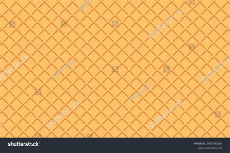 Realistic Waffle Seamless Pattern Wafer Texture Stock Vector Royalty