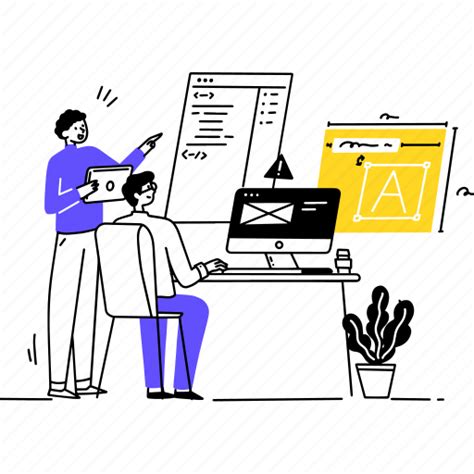 Development Programming Computer Coding Pc Illustration Download