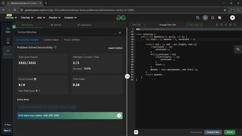 Gfg160 Geekstreak2024 Geeksforgeeks Codingjourney Dsa Problemsolving A S Aravind