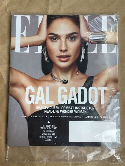 Elle Magazine December 2017 New In Plastic Ship Free Gal Gadot 5 Min Party Hair Gal Gadot